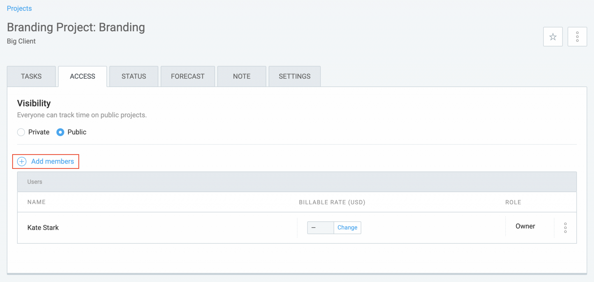Manage people on projects - Clockify Help