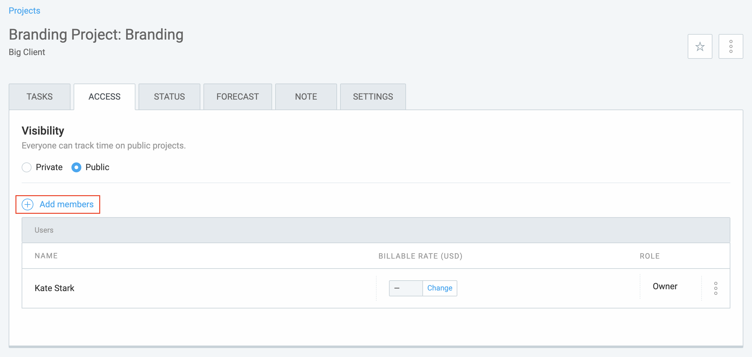 Manage people on projects - Clockify Help