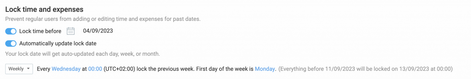 Lock timesheets - Clockify Help