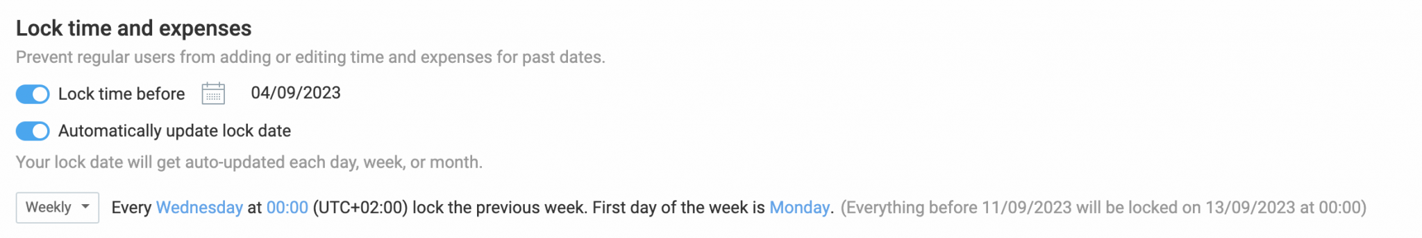 Lock timesheets - Clockify Help