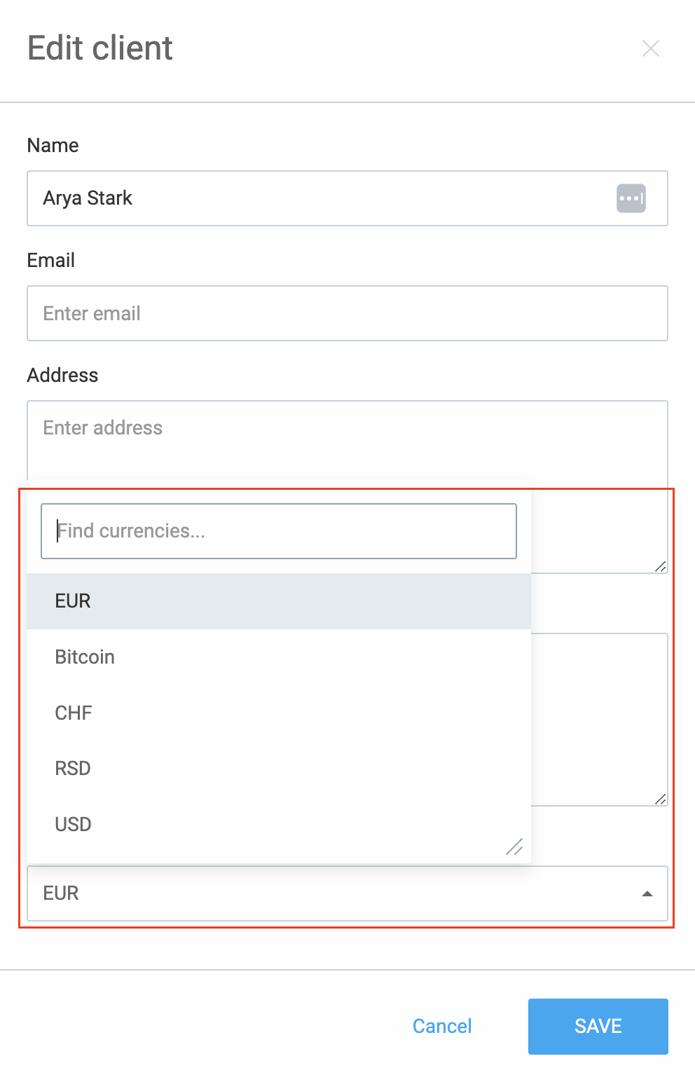 Assign currency to client - Clockify Help