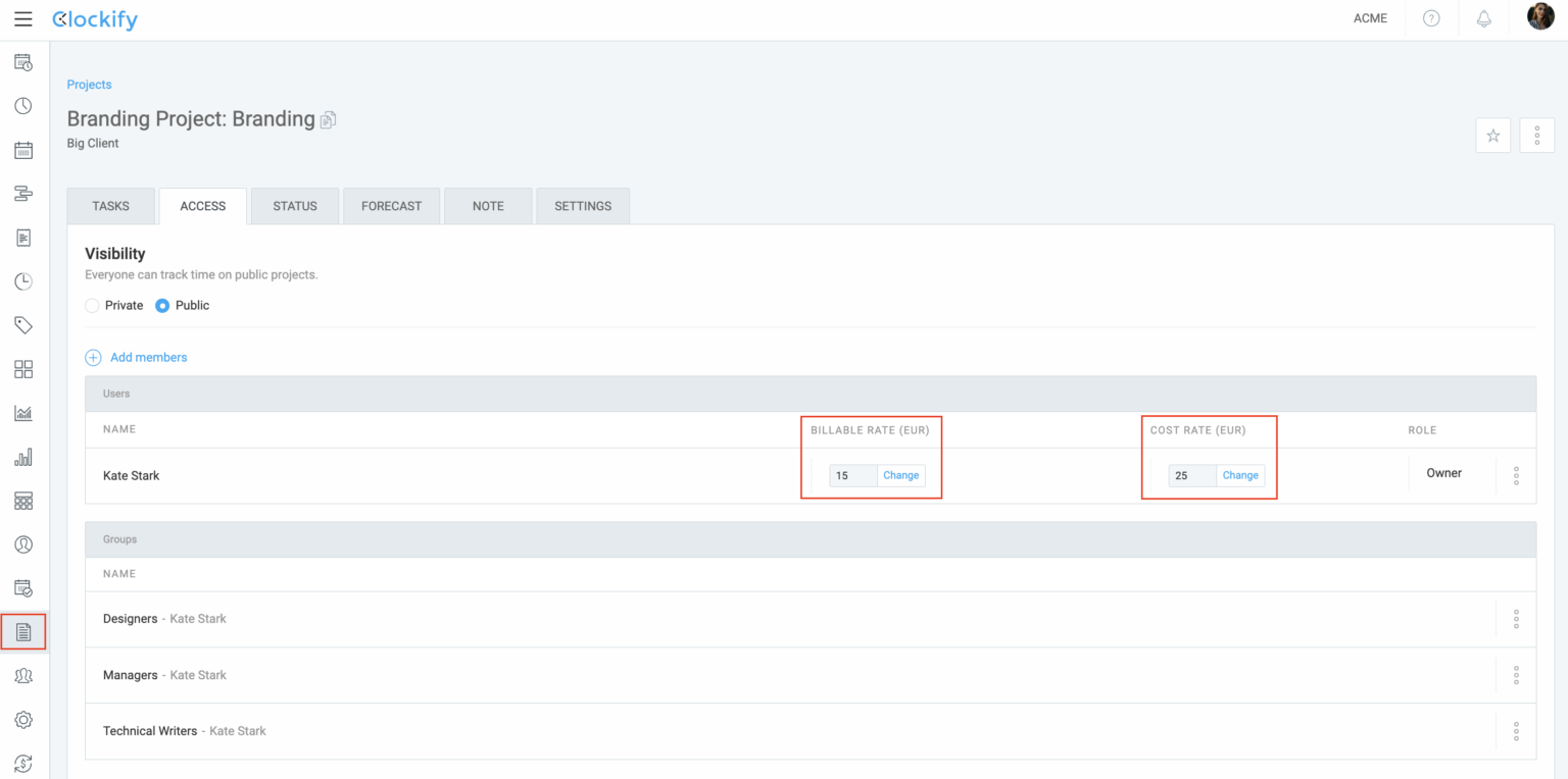 Hourly rates - Clockify Help