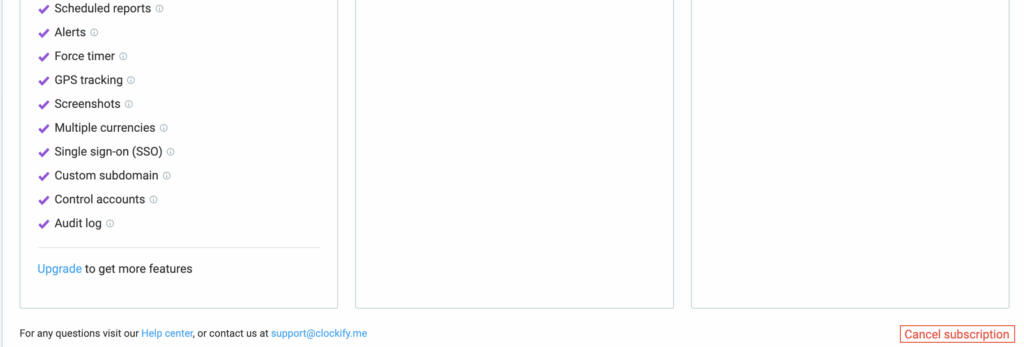 Clockify subscription management - Clockify Help