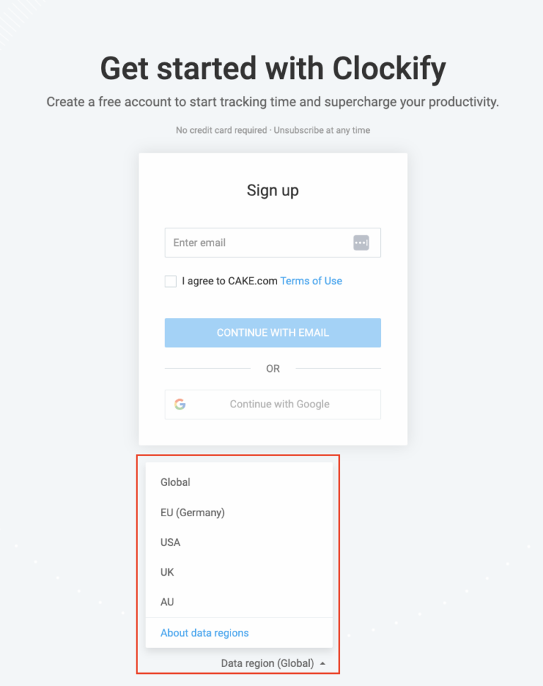 Regional data hosting - Clockify Help