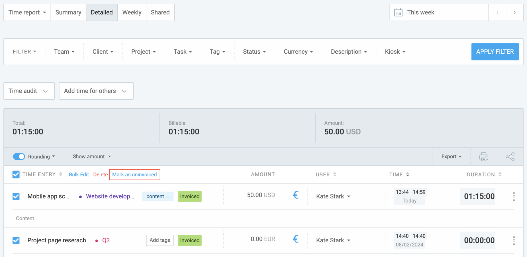 Create & manage invoices - Clockify Help