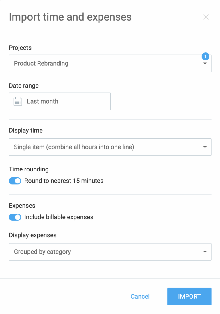 Invoice tracked time & expenses - Clockify Help