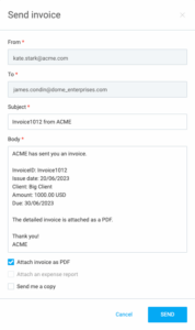 Send invoice emails - Clockify Help