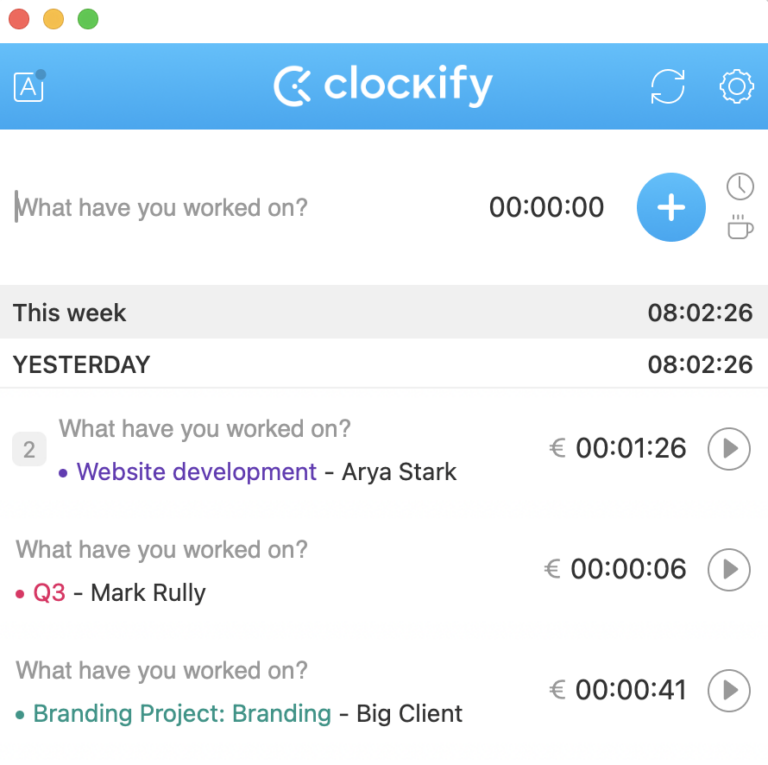 Mac app - Clockify Help