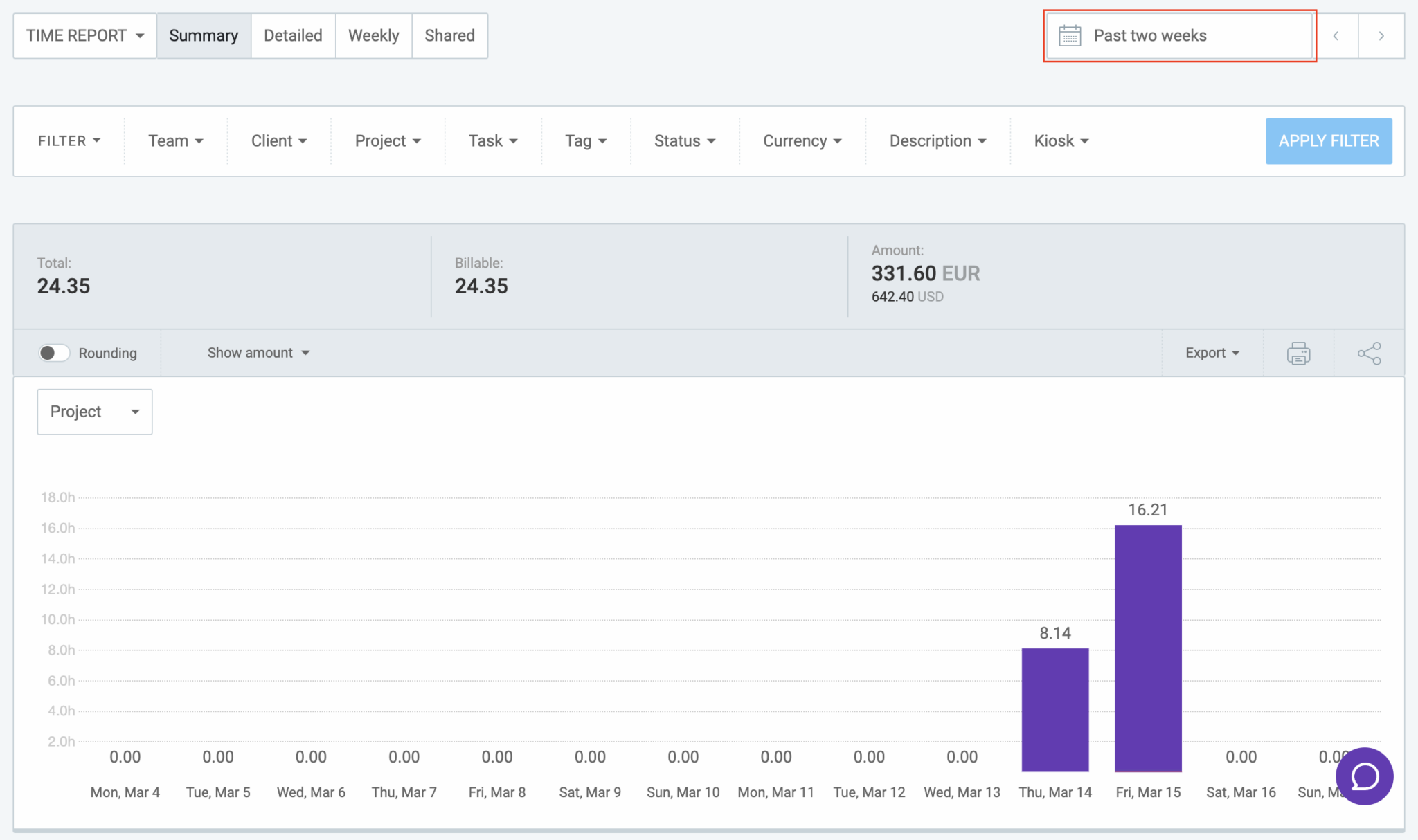 View tracked time & expenses - Clockify Help