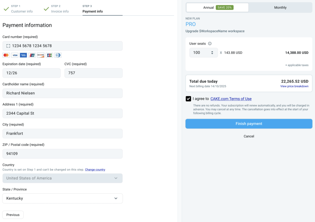 Payment process - Clockify Help