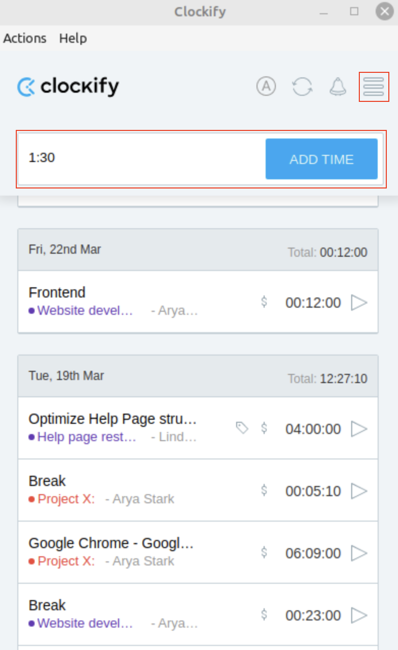 Linux app - Clockify Help