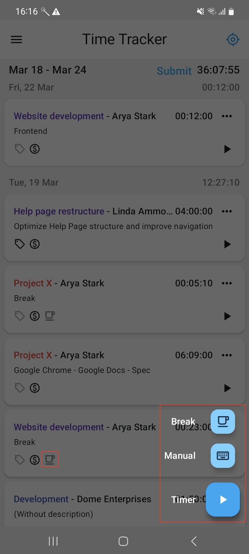 Android app - Clockify Help