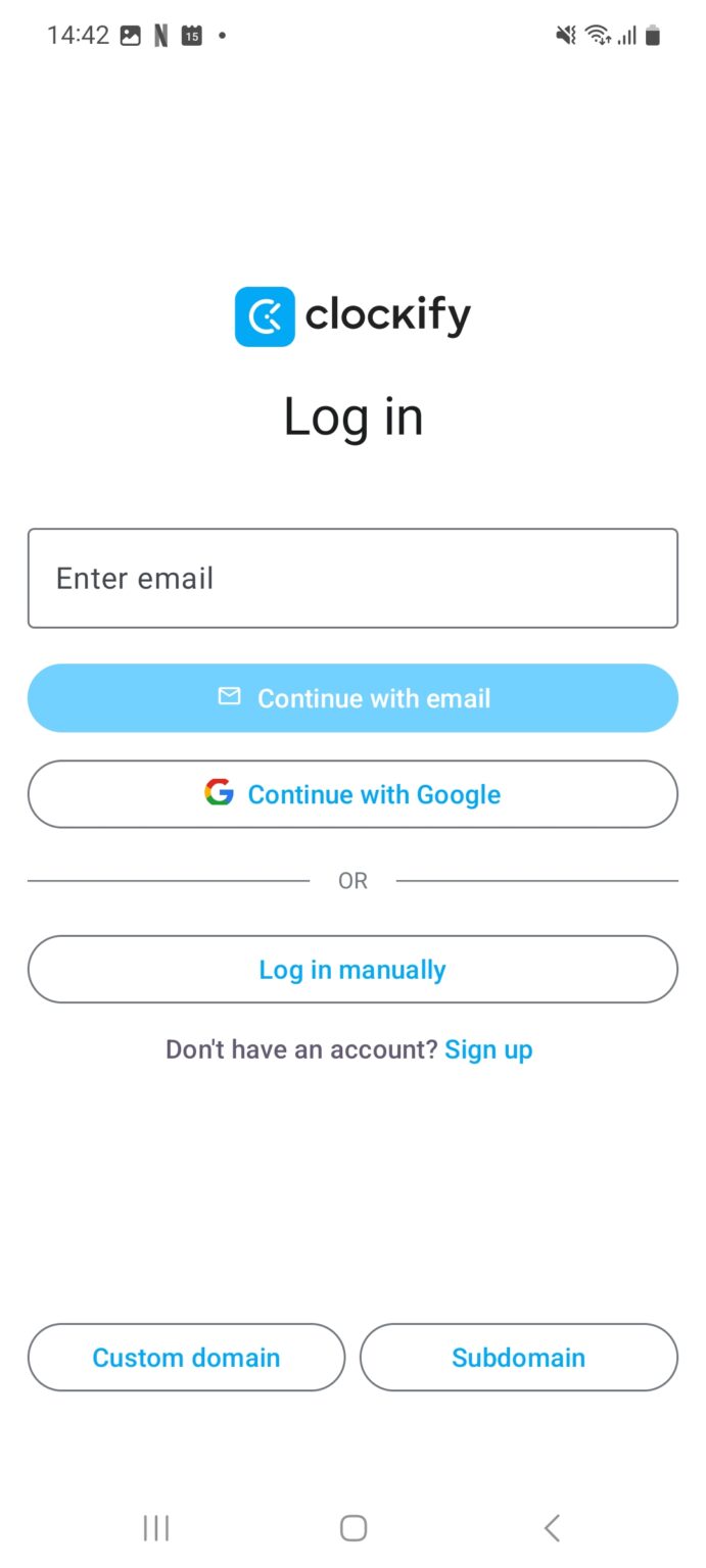 Android app - Clockify Help