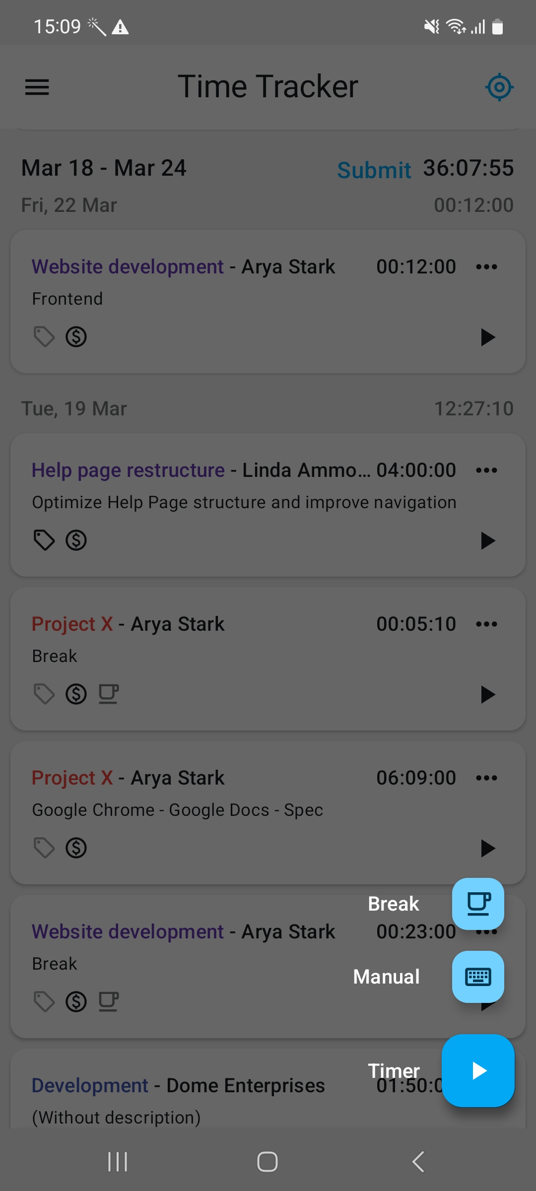 Android app - Clockify Help