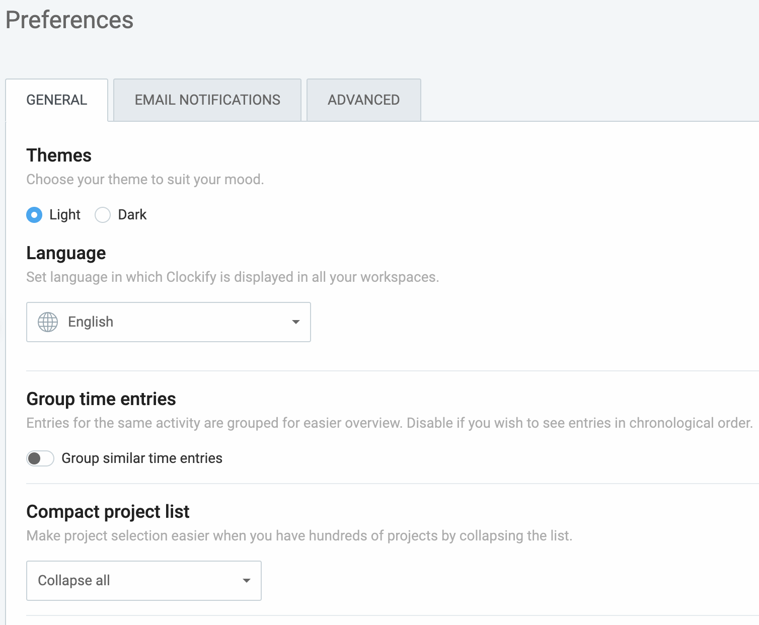 Profile settings - Clockify Help