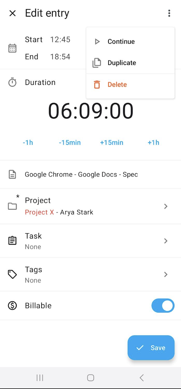 Android app - Clockify Help