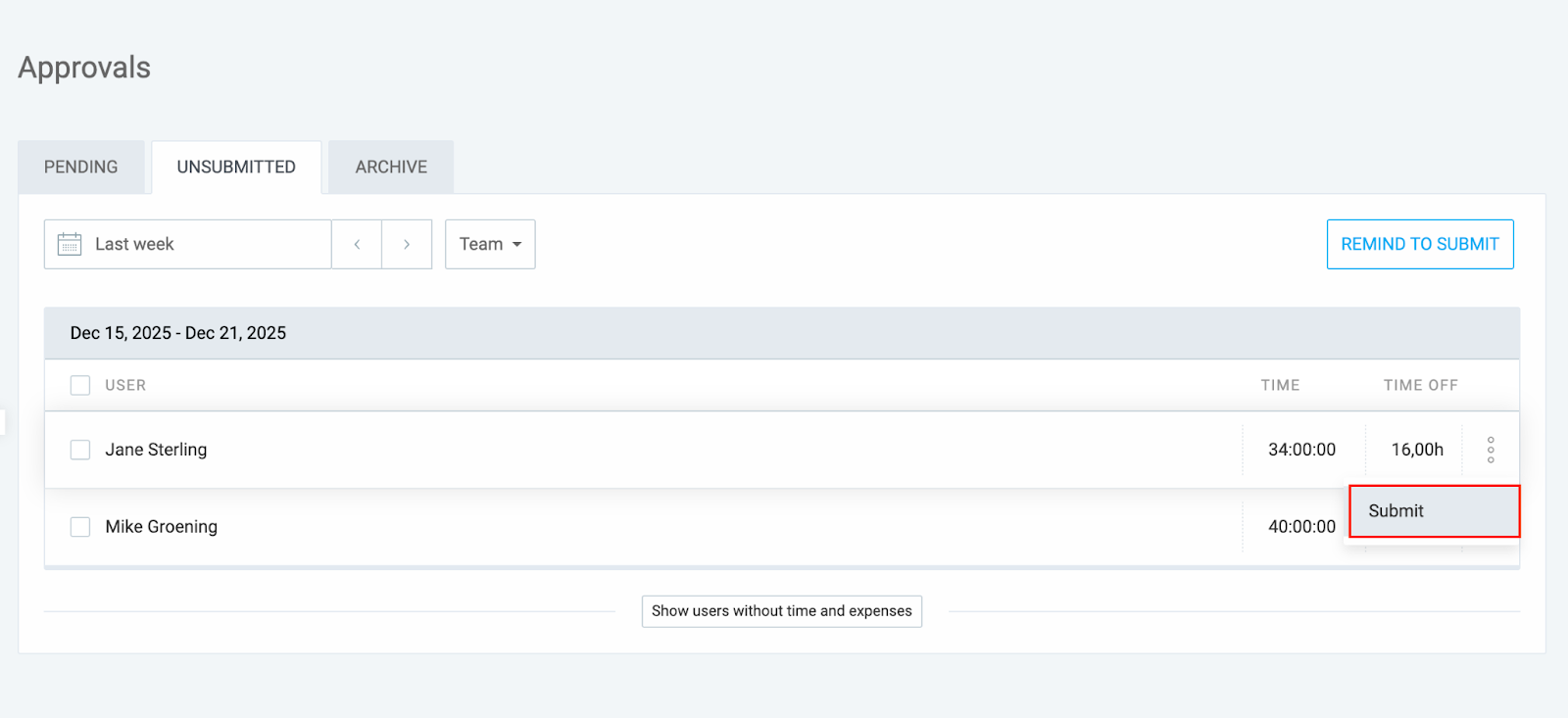 Manage member's time - Clockify Help