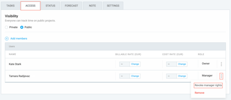 Managers - Clockify Help