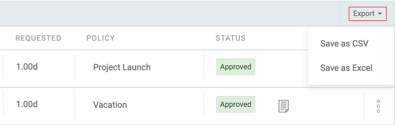 Export time off - Clockify Help