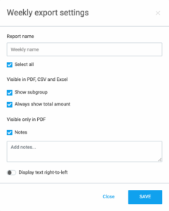 Customize report exports - Clockify Help