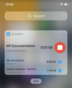 iOS app - Clockify Help