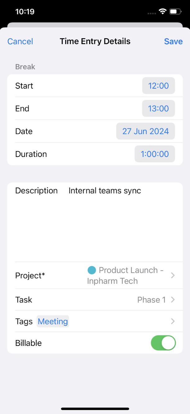 iOS app - Clockify Help
