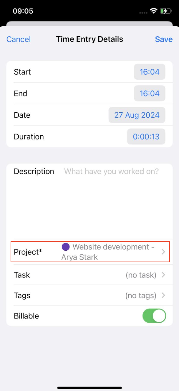 iOS app - Clockify Help