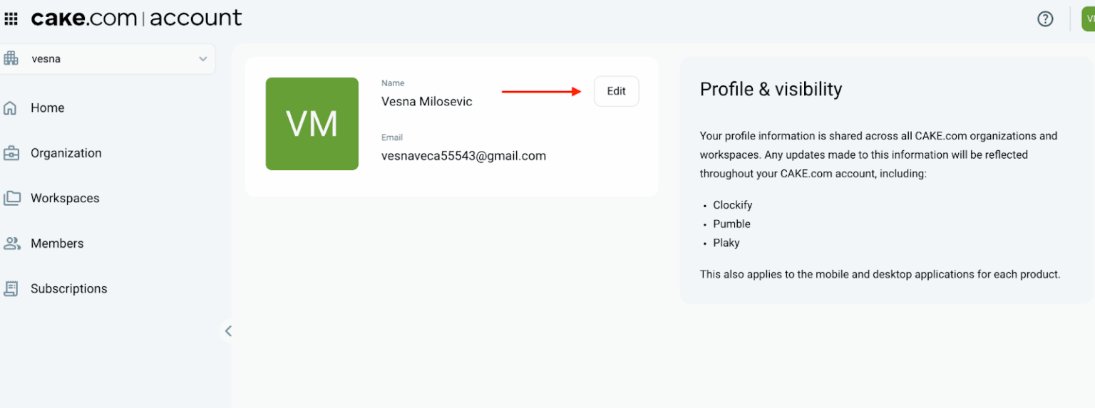 Changing team member’s personal information - Clockify Help