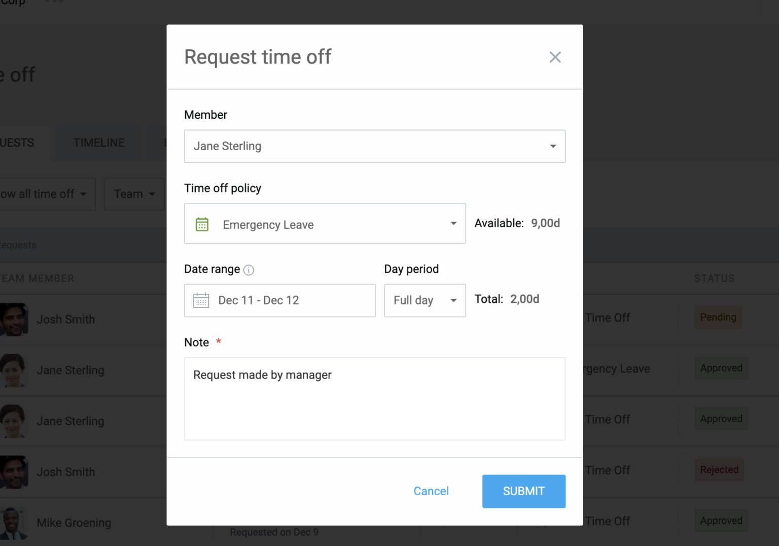 Manage time off for your team - Clockify Help