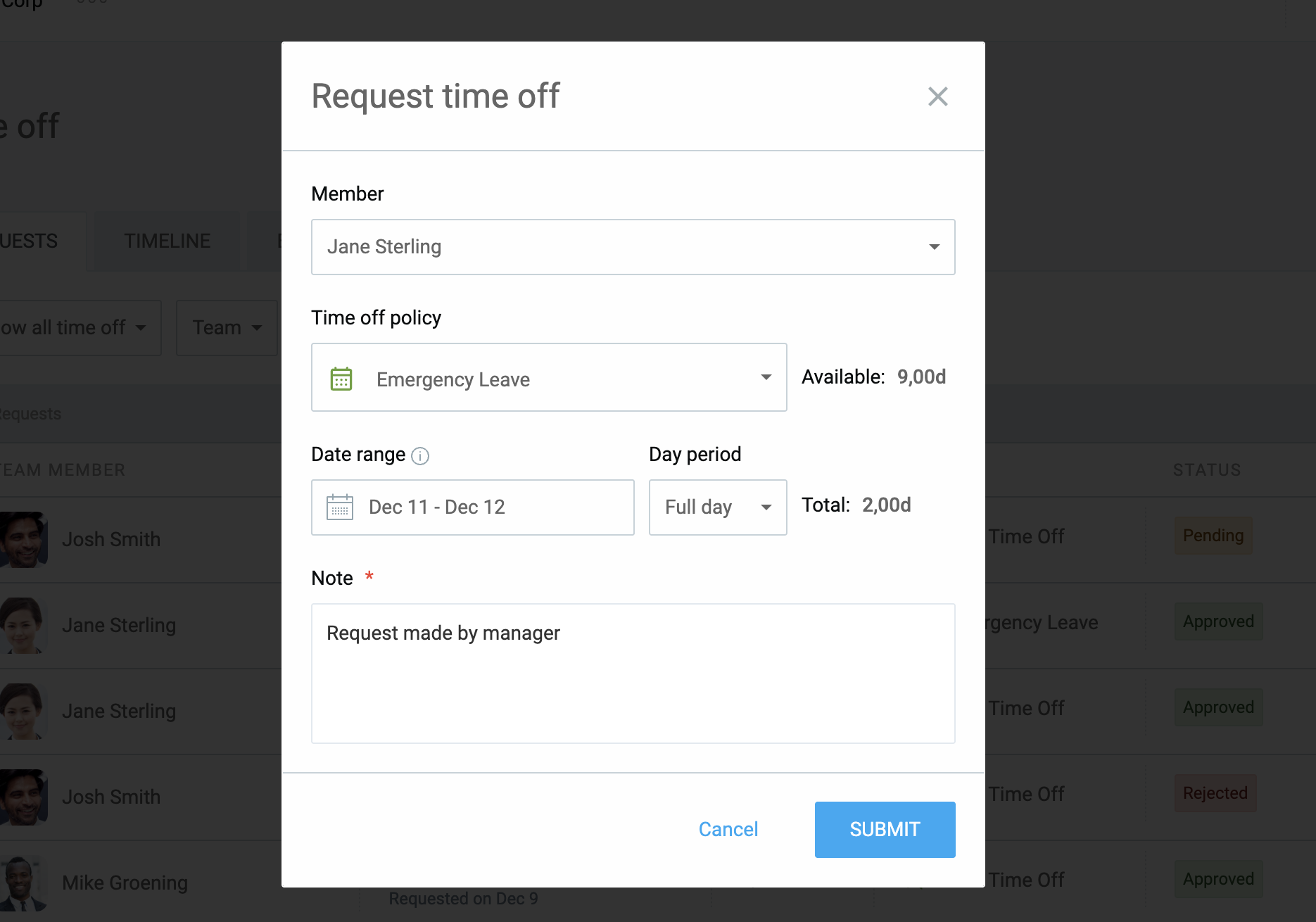 Manage time off for your team - Clockify Help