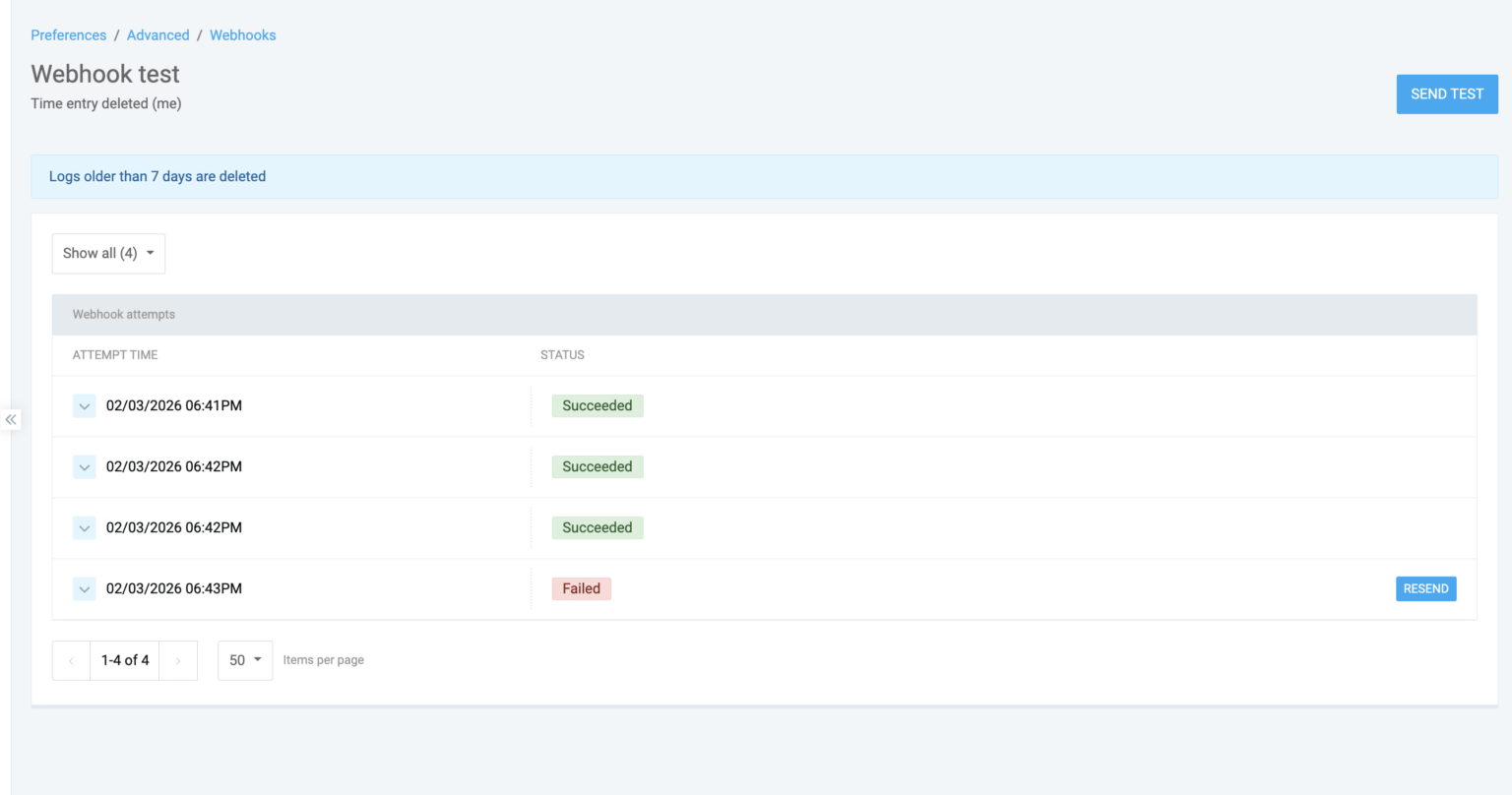 API & webhook settings - Clockify Help