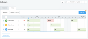 Project management in Clockify